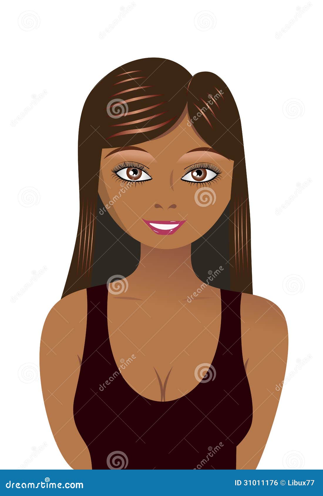 African American Woman Portrait Stock Vector Illustration Of
