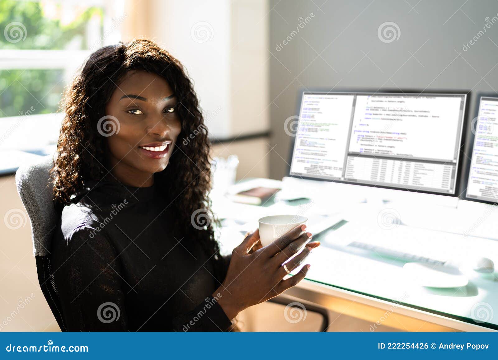 African American Woman Programmer. Girl Coding Stock Photo - Image of ... African American Woman Programmer. Girl Coding Stock Photo - Image of ...
