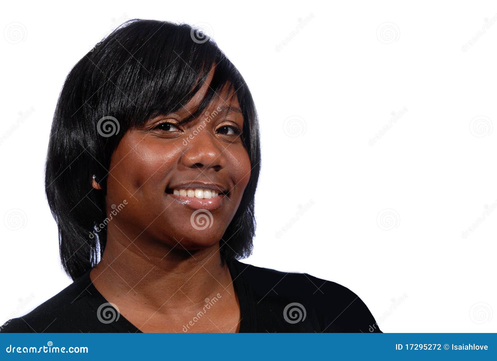 African American Woman Smiling Stock Photo - Image of casual, smiling ...