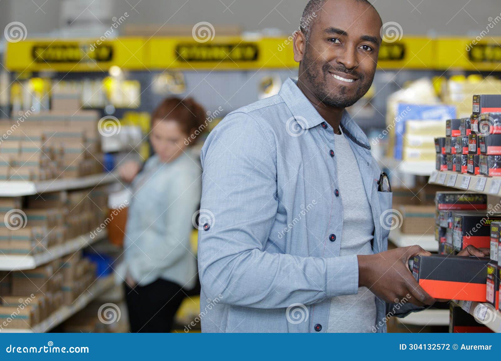 African American Worker Taking Inventory Goods Stock Photo - Image of ...