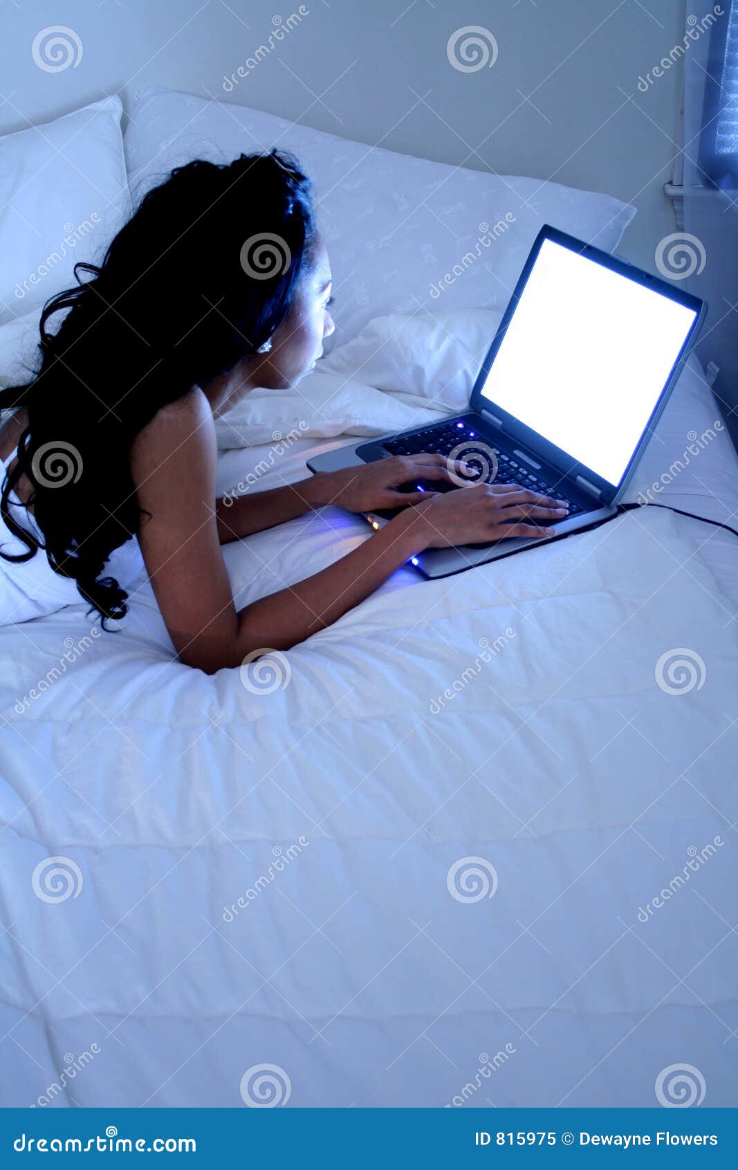 African Amrican Couple in Bed Stock Image - Image of lady, night: 815975