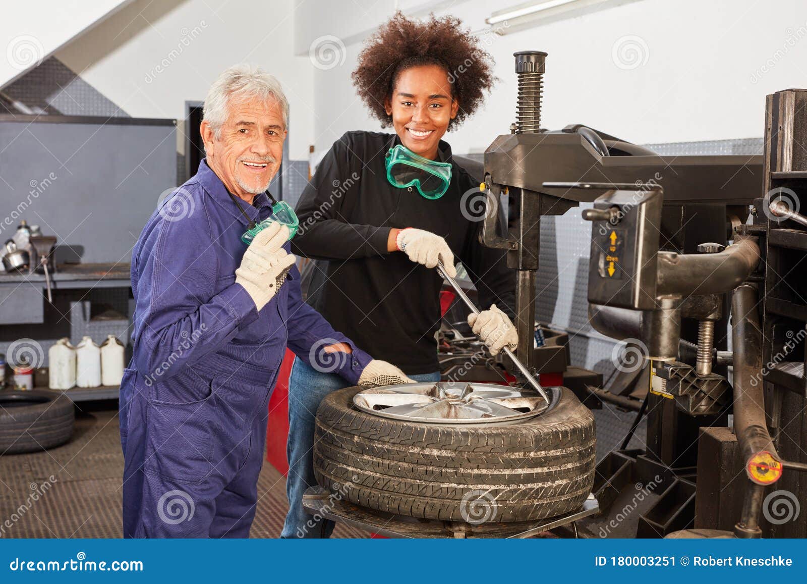 African Apprentice and Master in Auto Repair Shop Stock Image - Image ...