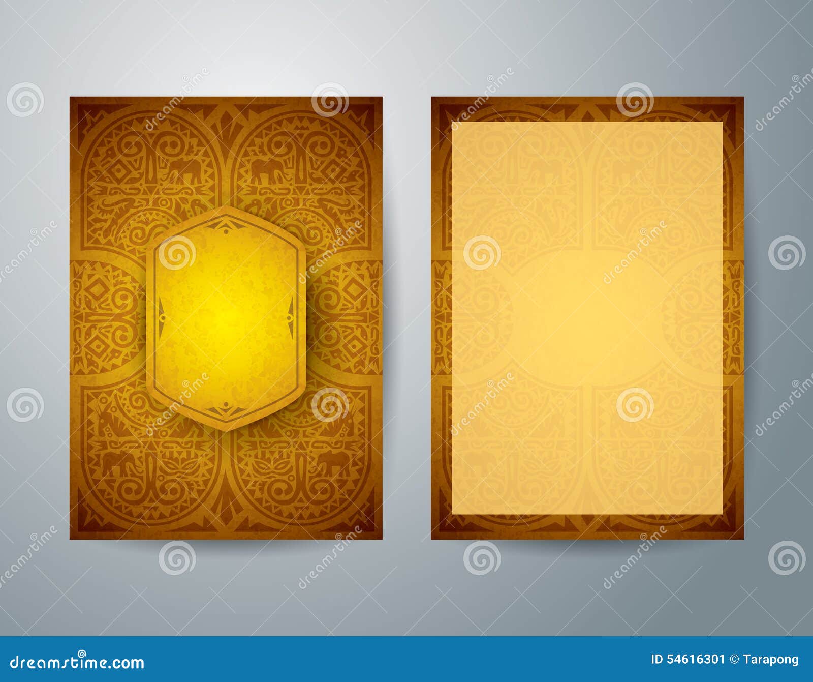 African Art Brochure Flyer Design. Stock Vector - Illustration of ...