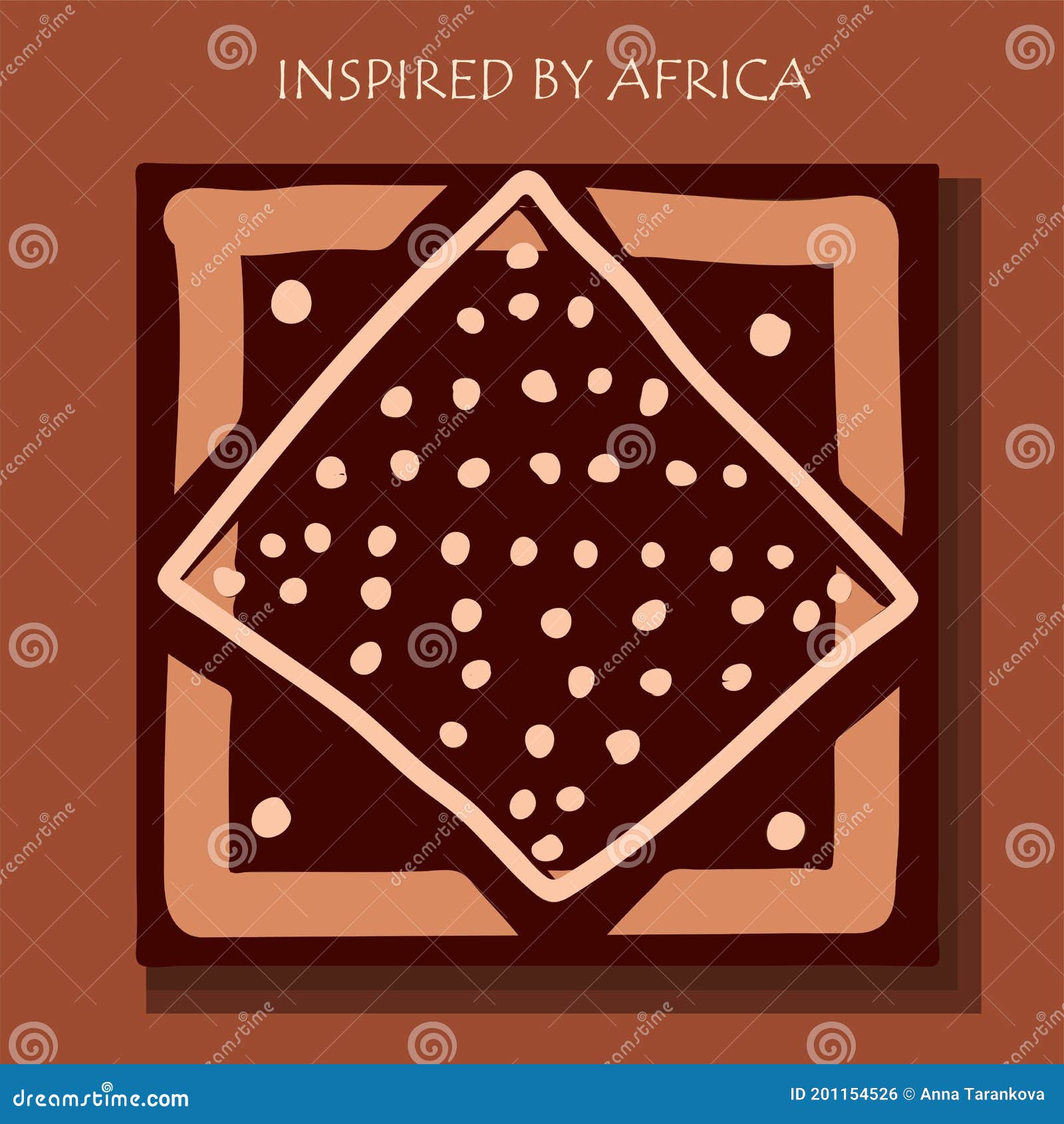 African Background, Flyer with Tribal Traditional Pattern Stock Vector ...