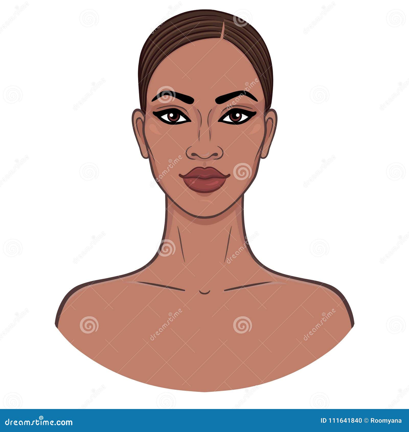 African Beauty. Animation Portrait of the Young Black Woman Stock ... African Beauty. Animation Portrait of the Young Black Woman Stock ...