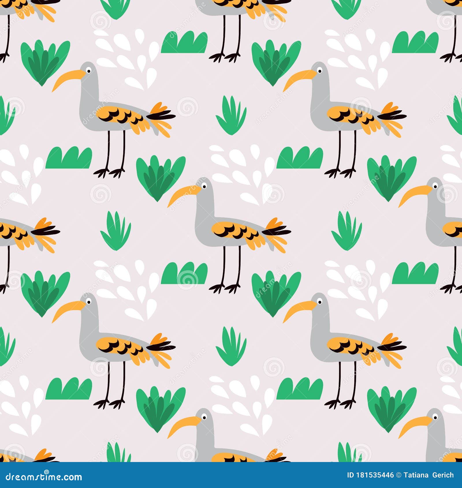 African bird pattern 1 stock vector. Illustration of mammal - 181535446