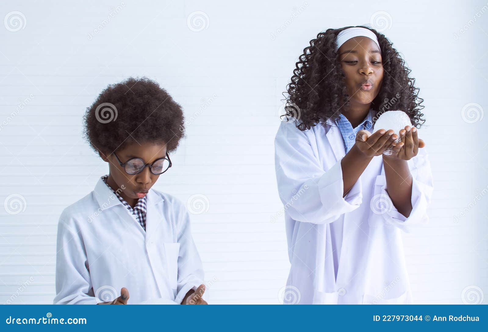 African Black Students Studying Science in Classroom at School ...