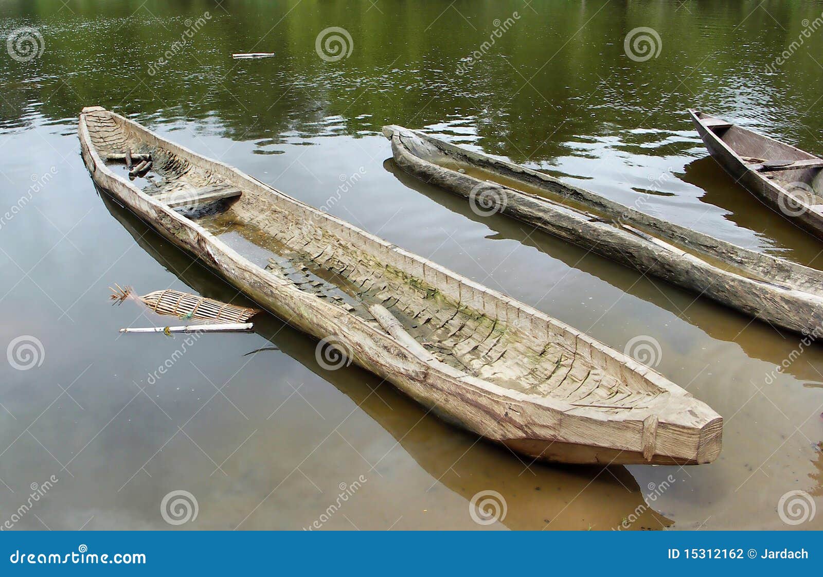 Traditional African Wooden Boat Stock Photo - Image of travelling ...