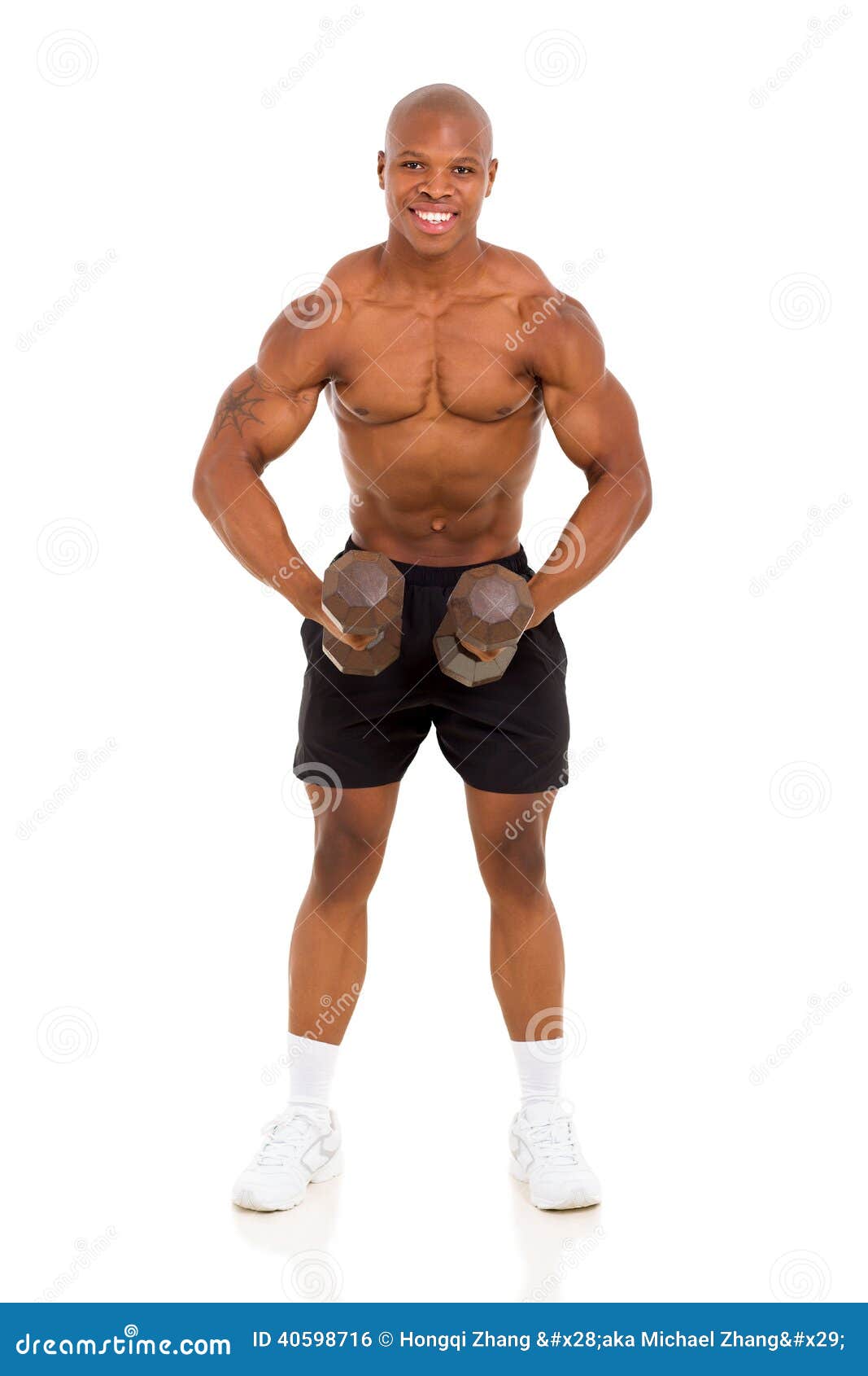 African Bodybuilder Training Stock Photo - Image of fitness, model ...