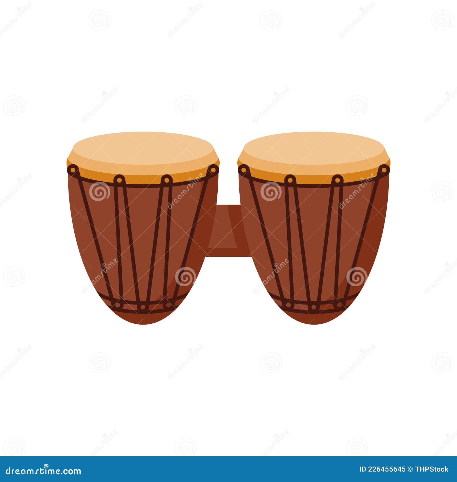 African Bongo Hand Drum Vector Stock Vector - Illustration of music ...
