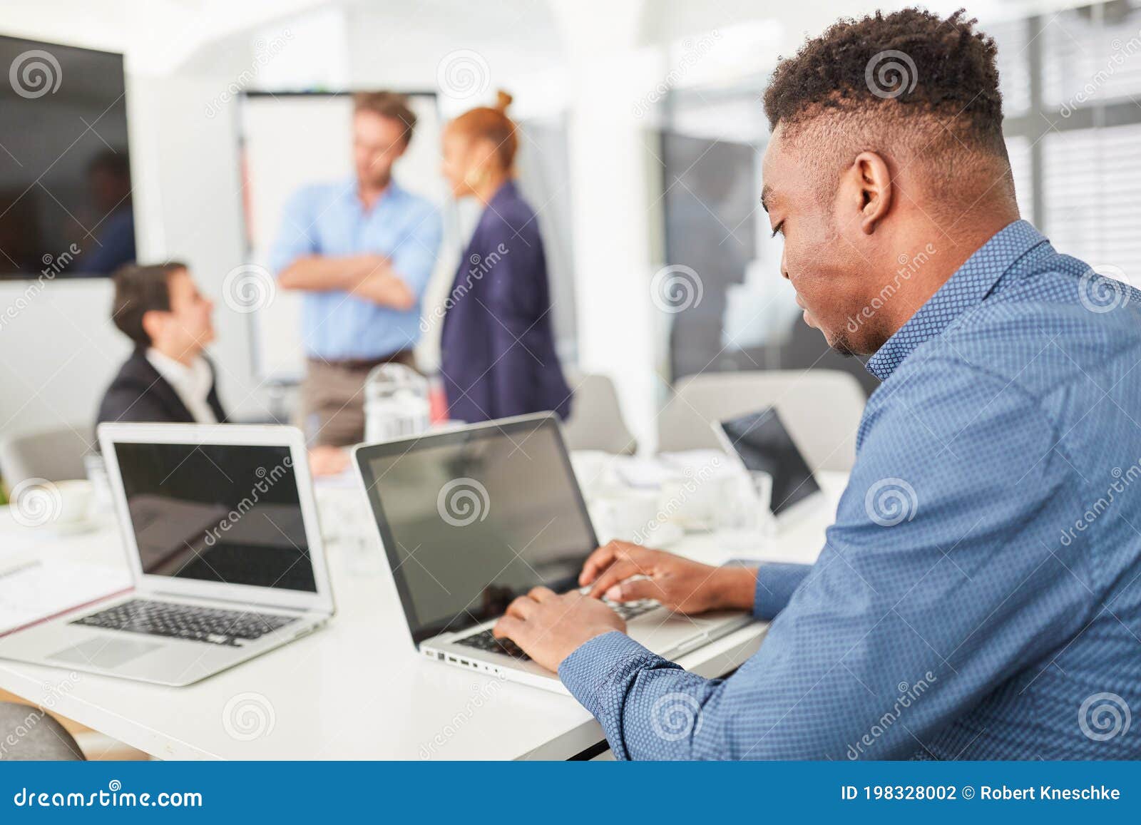 African Business Man Doing Research Stock Photo - Image of service ...