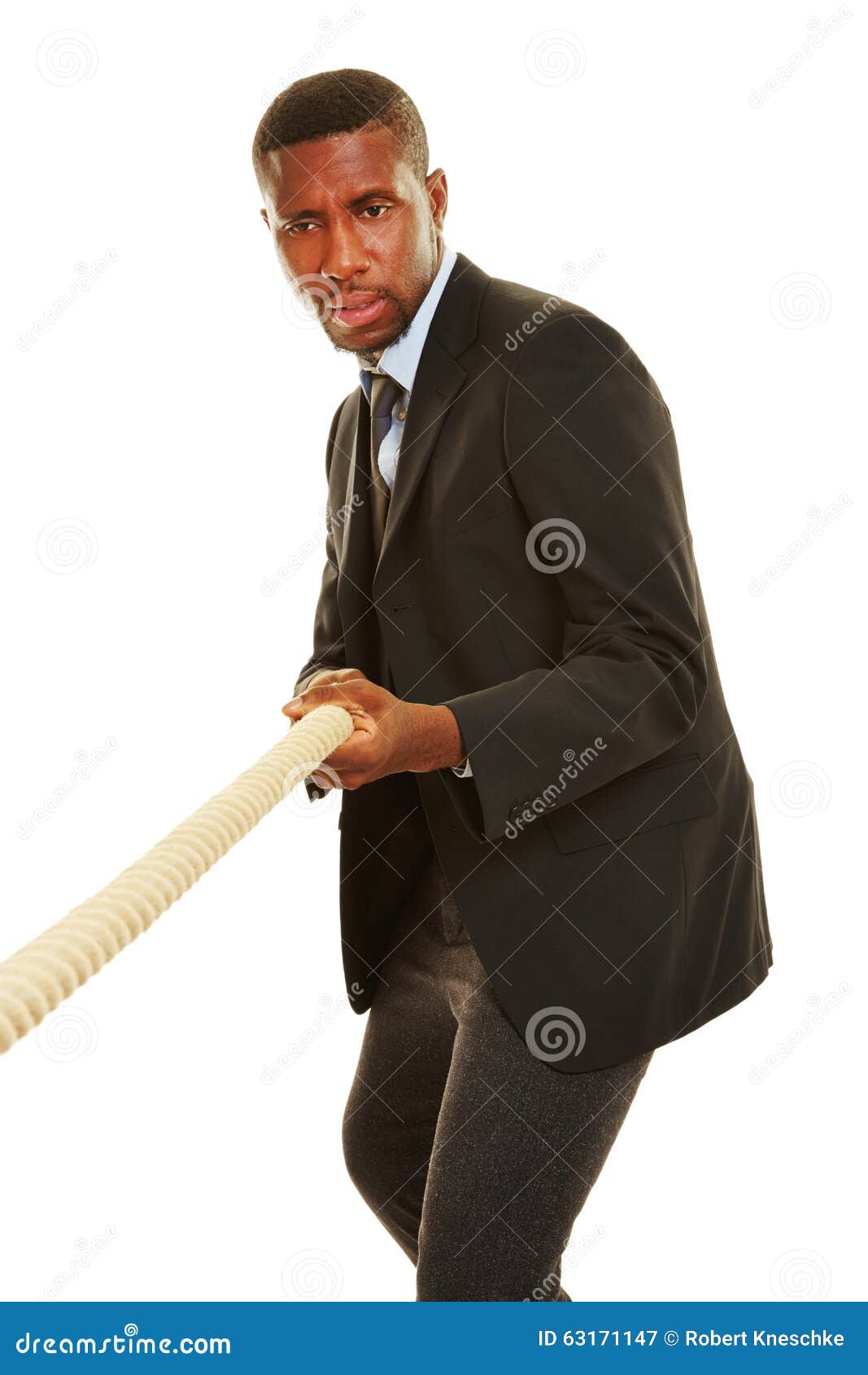 African Business Man Playing Tug of War Stock Image - Image of ...