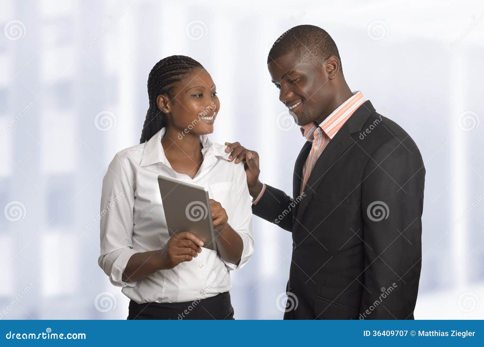 African Business Partners Work with Tablet PC Stock Image - Image of ...