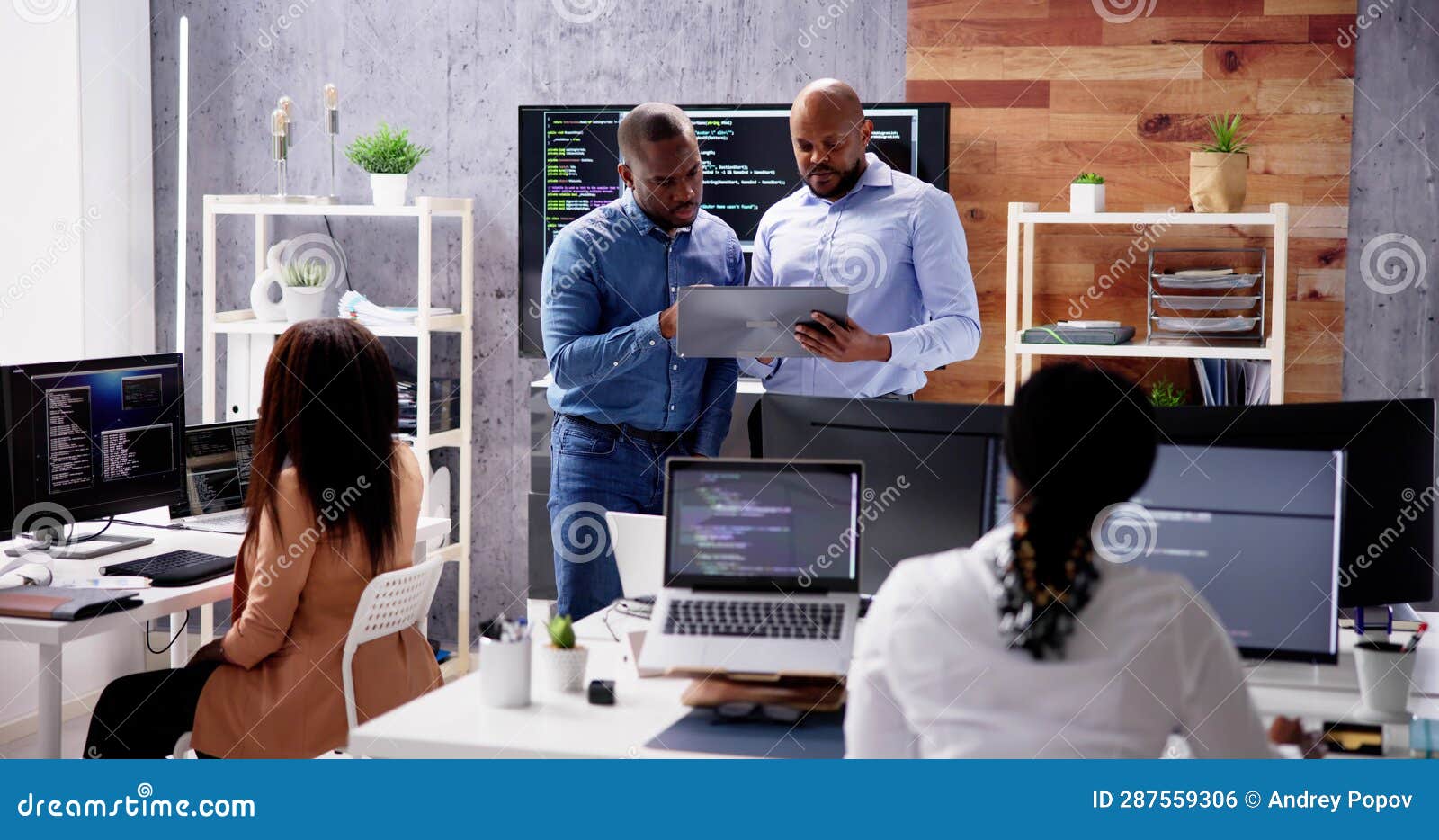 African Business Team Working on Computer Stock Photo - Image of ...