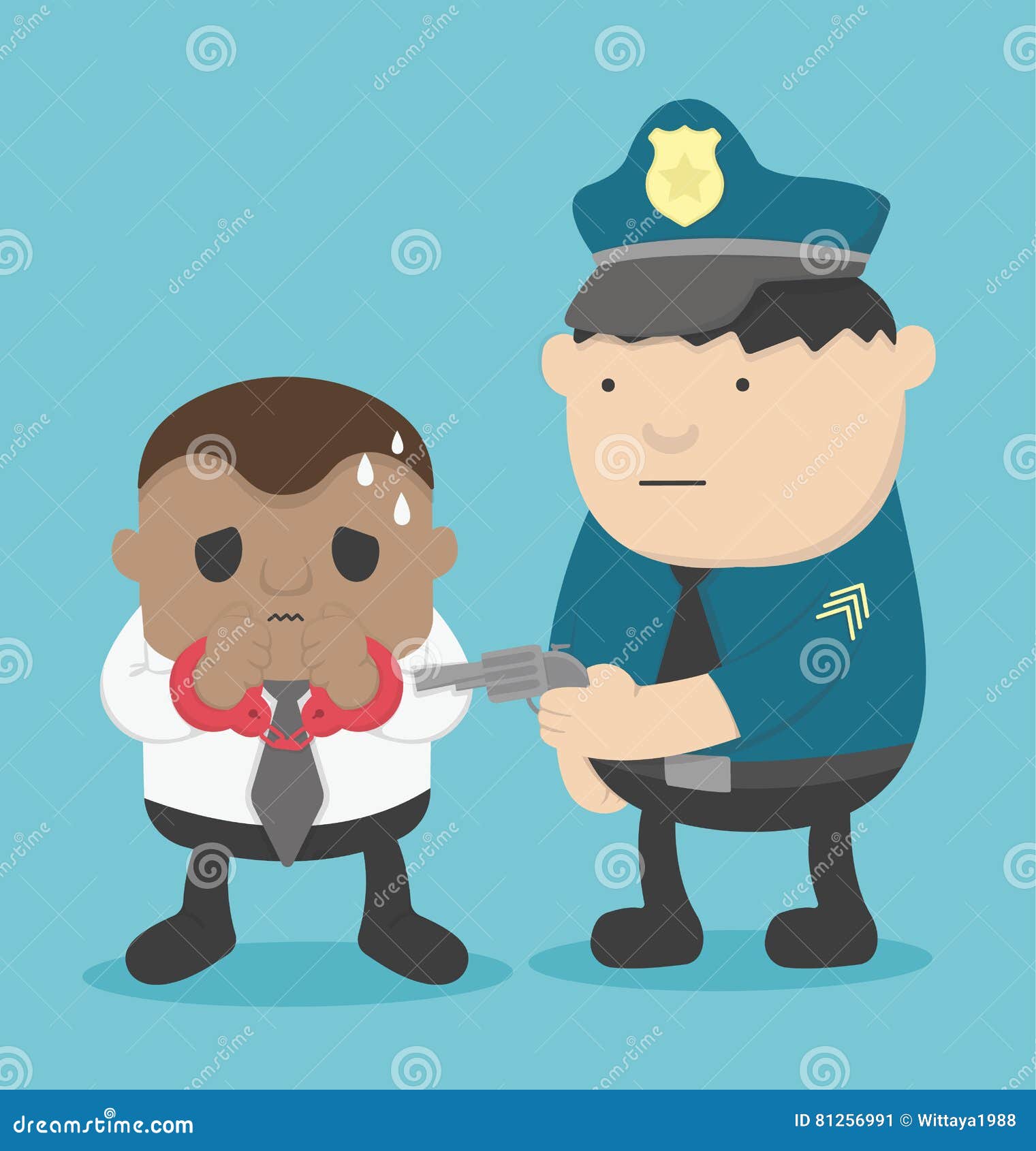 African Businessman Business Offenders Arrested By The Police Stock