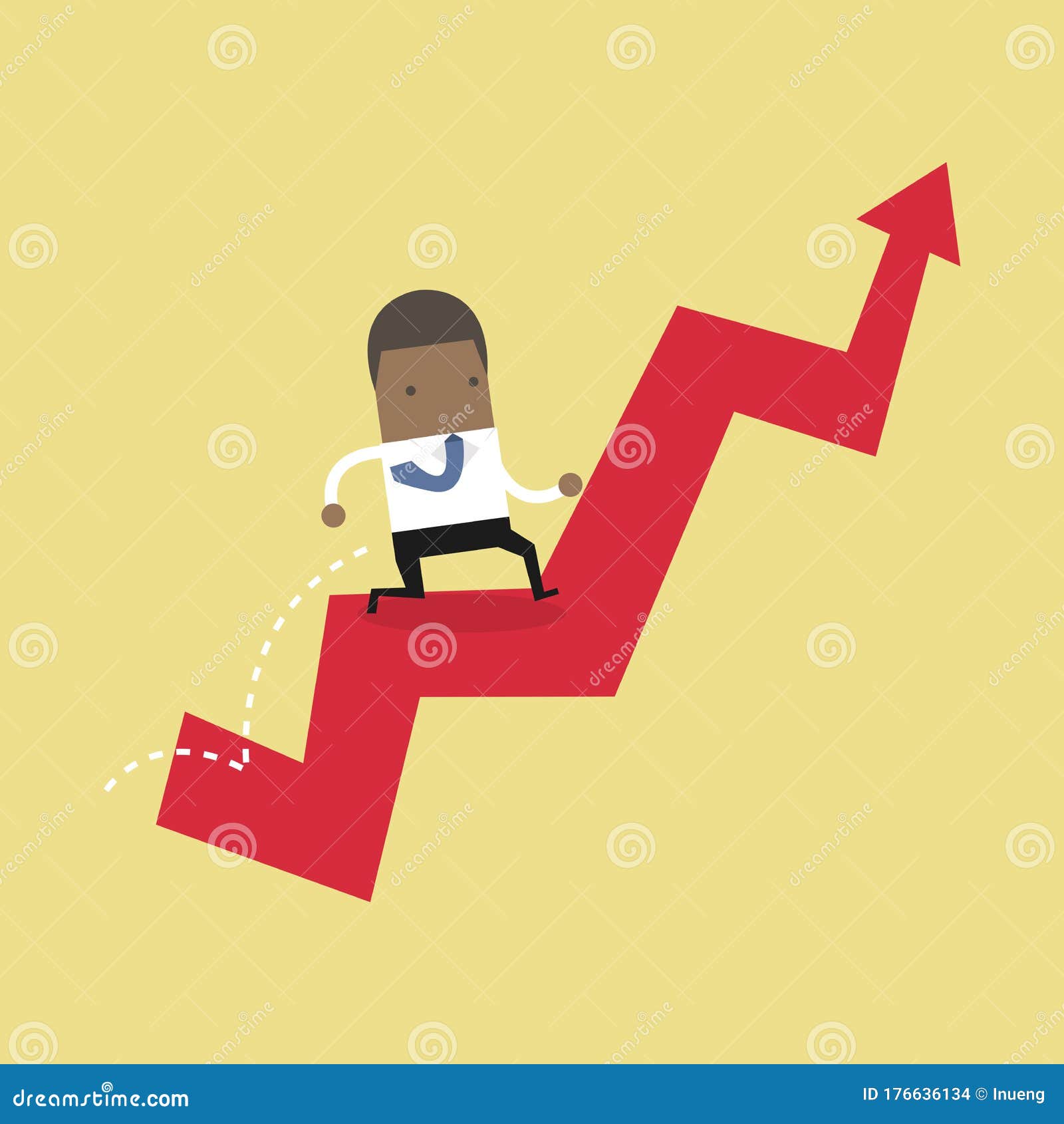African Businessman Jump Over Growing Chart. Stock Vector ... African Businessman Jump Over Growing Chart. Stock Vector ...