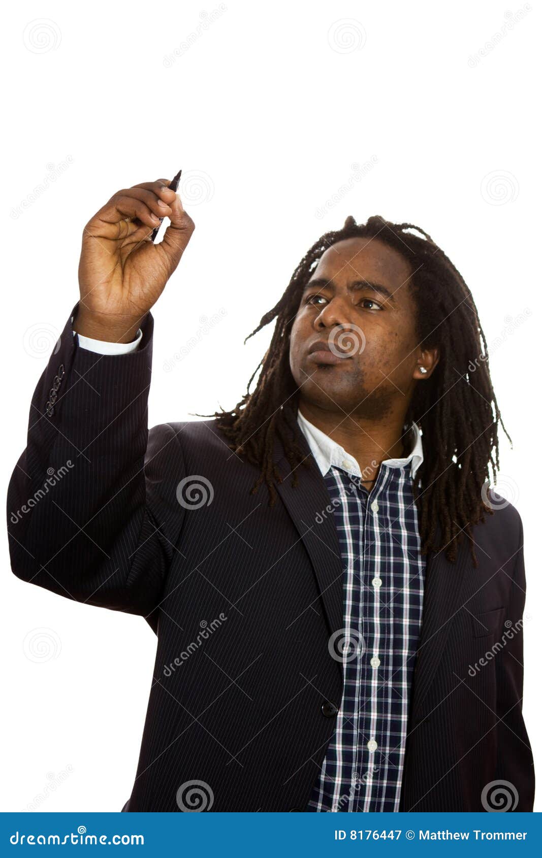 African Businessman Writing Stock Image - Image of draw, individual ...