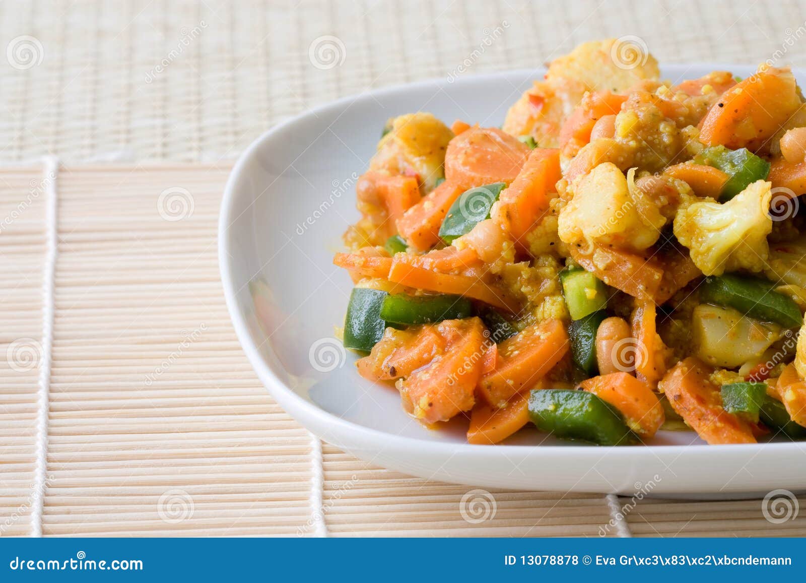 African Cauliflower Beans Dish Stock Photo - Image of delicious, shot ...