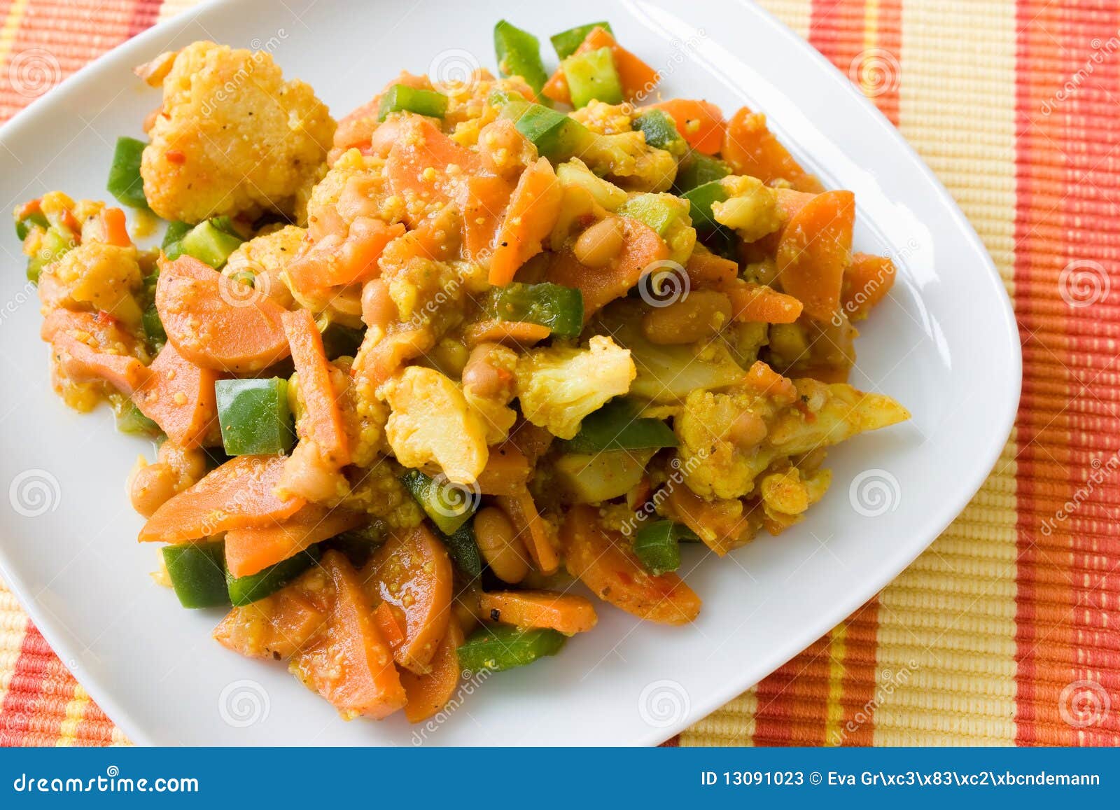 African Cauliflower Beans Dish Stock Image - Image of vegetables ...