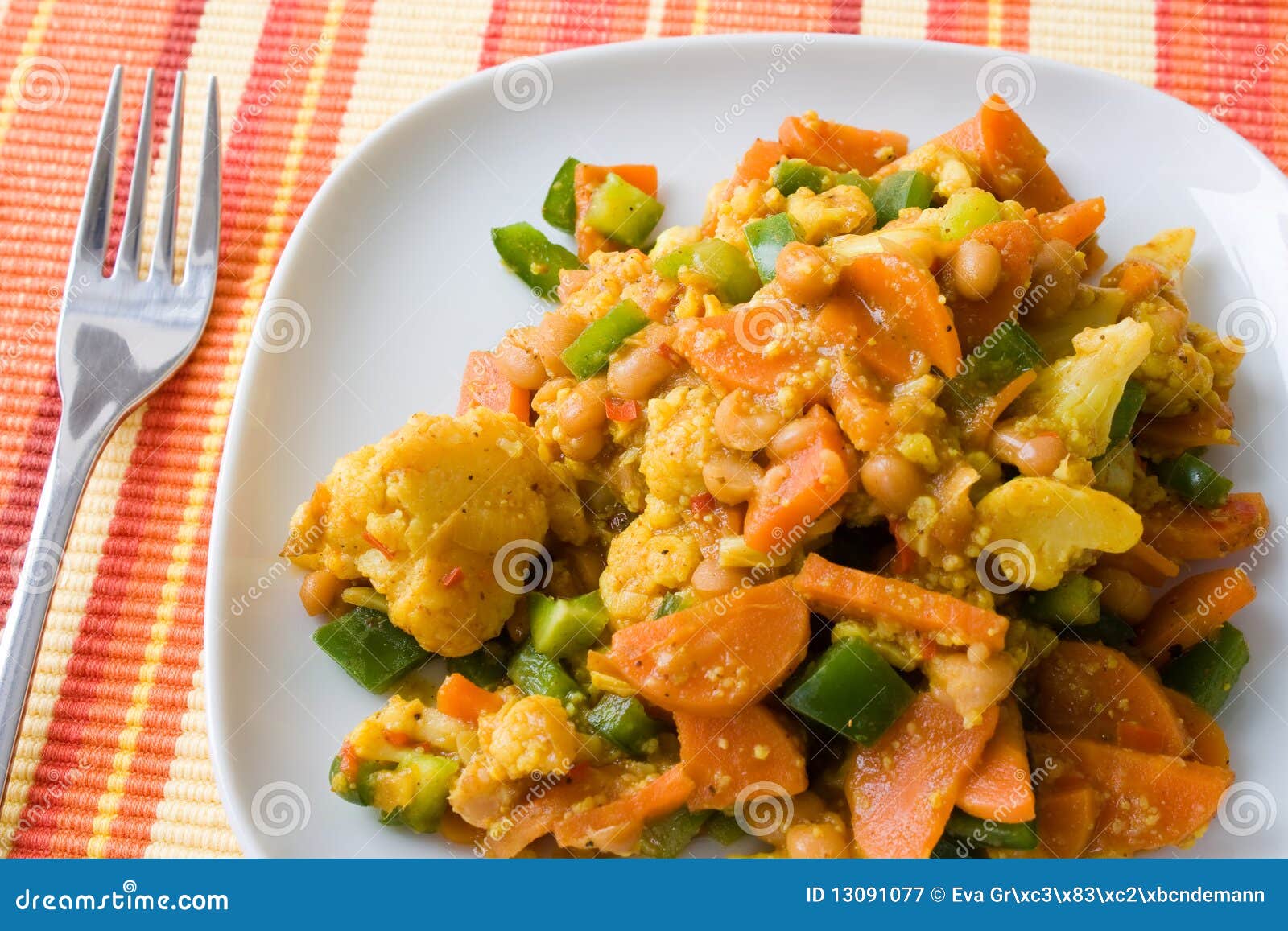 African Cauliflower Beans Dish Stock Image - Image of eating ...