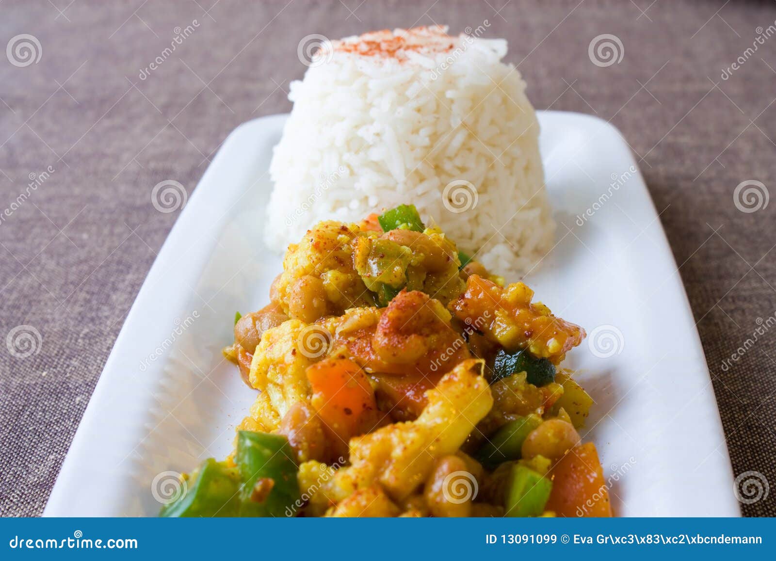 African Cauliflower Beans Dish Stock Image - Image of meal, studio ...