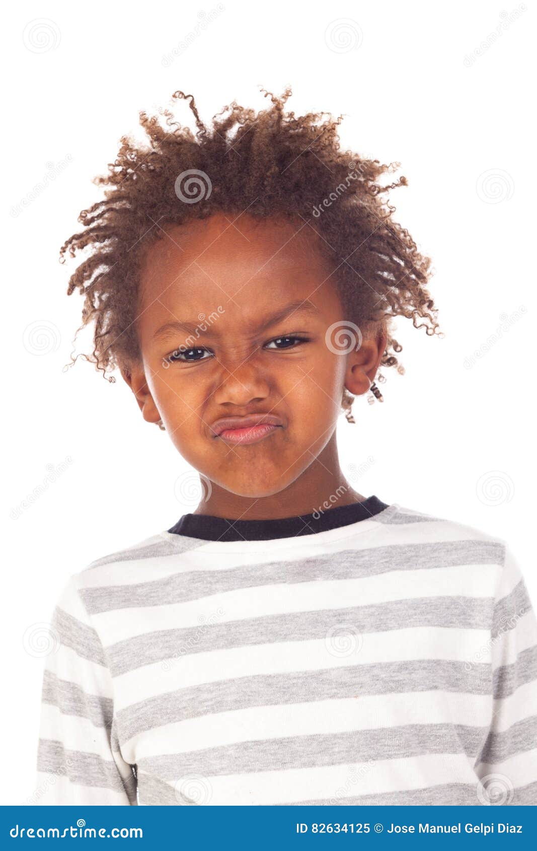 African Child Putting Mean Face Stock Image - Image of beauty, laugh ...