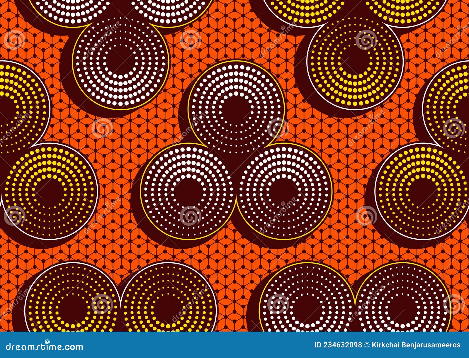 African Circle Dots Seamless Pattern 37 Stock Vector - Illustration of ...