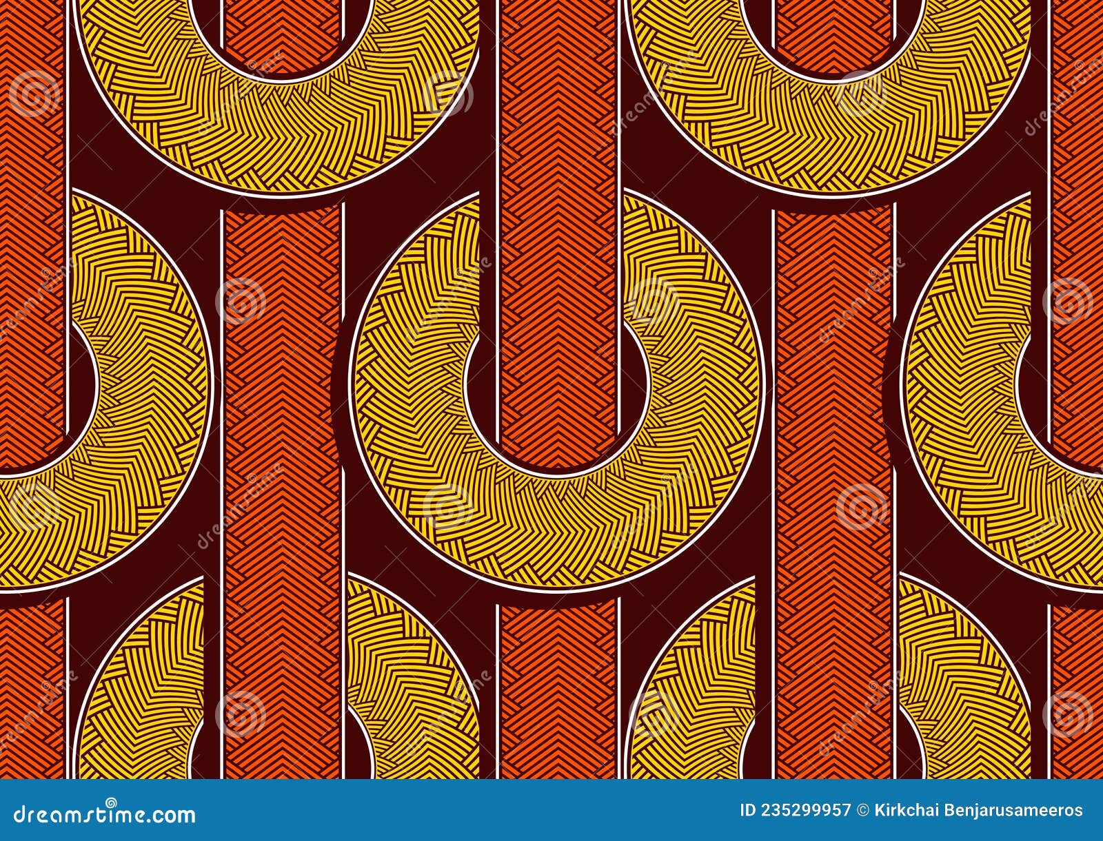 African Circle Seamless Pattern 50 Stock Vector - Illustration of dress ...