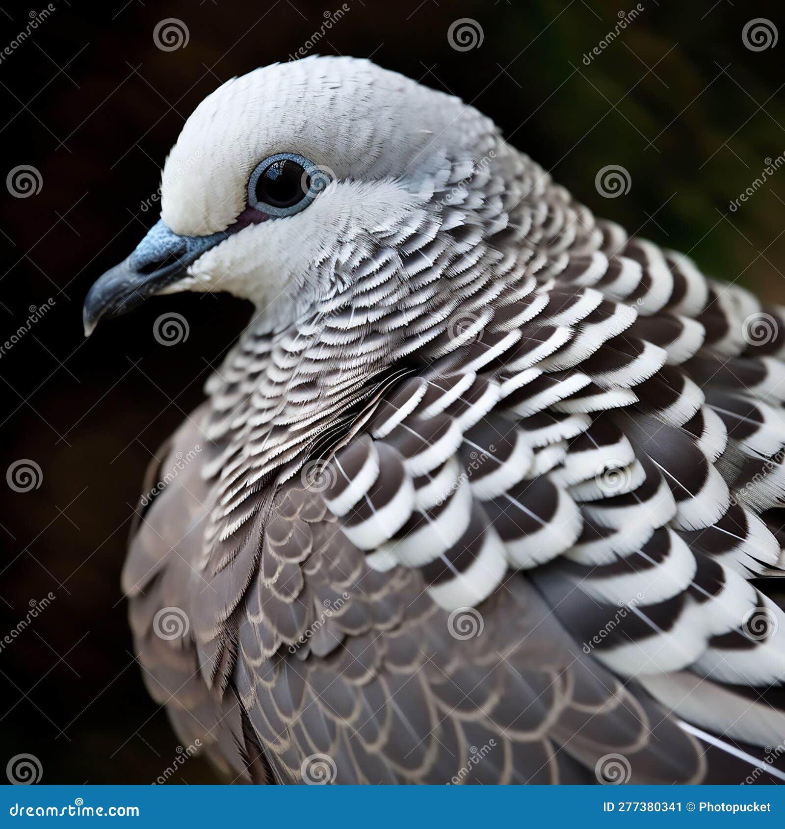 African Collared Dove Close Up View Stock Illustration - Illustration ...