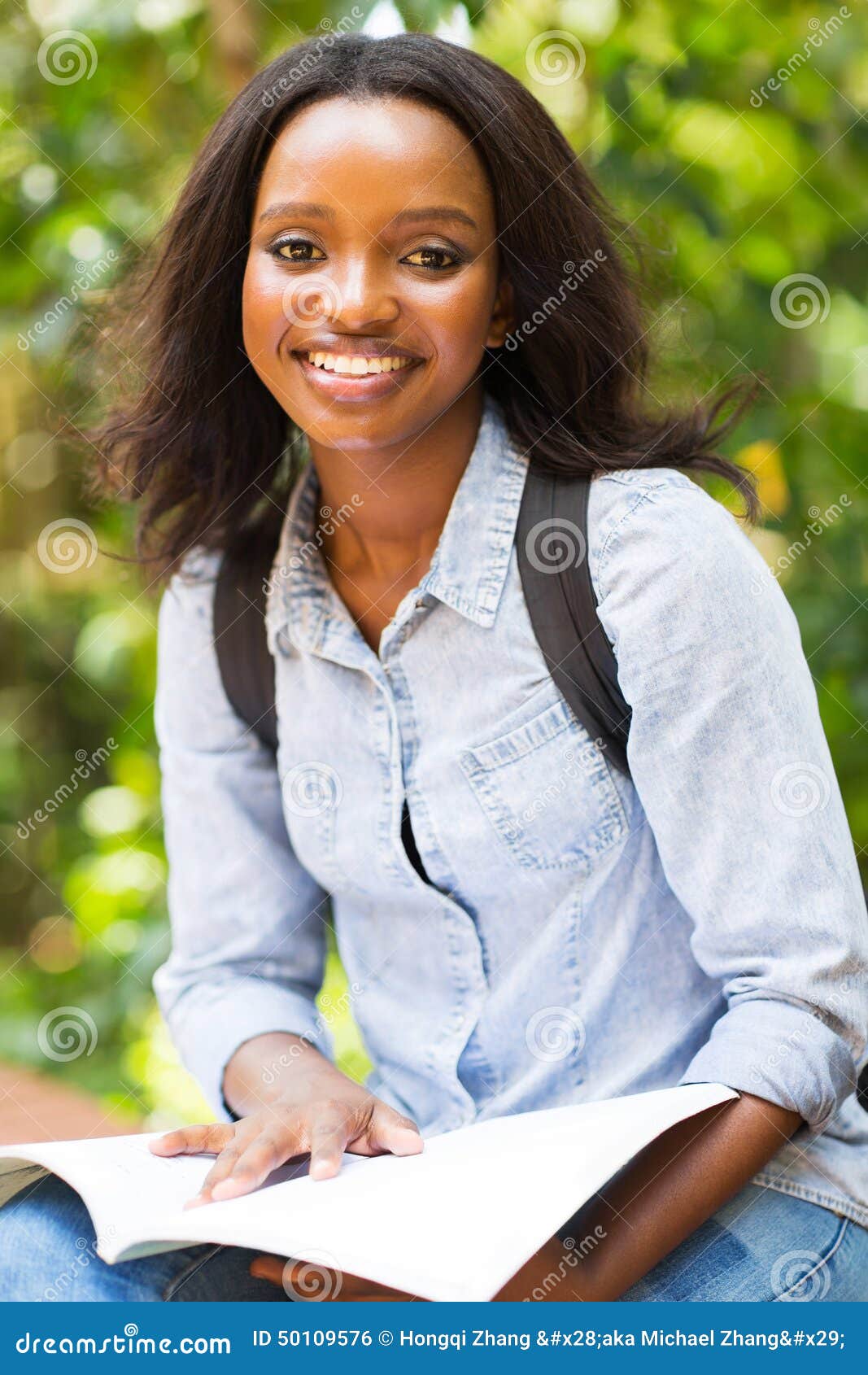 African College Student Outdoors Stock Photo - Image of ethnicity ...