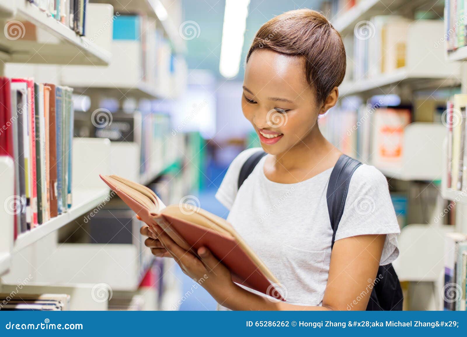 African College Student Reading Stock Photo - Image of close, college ...