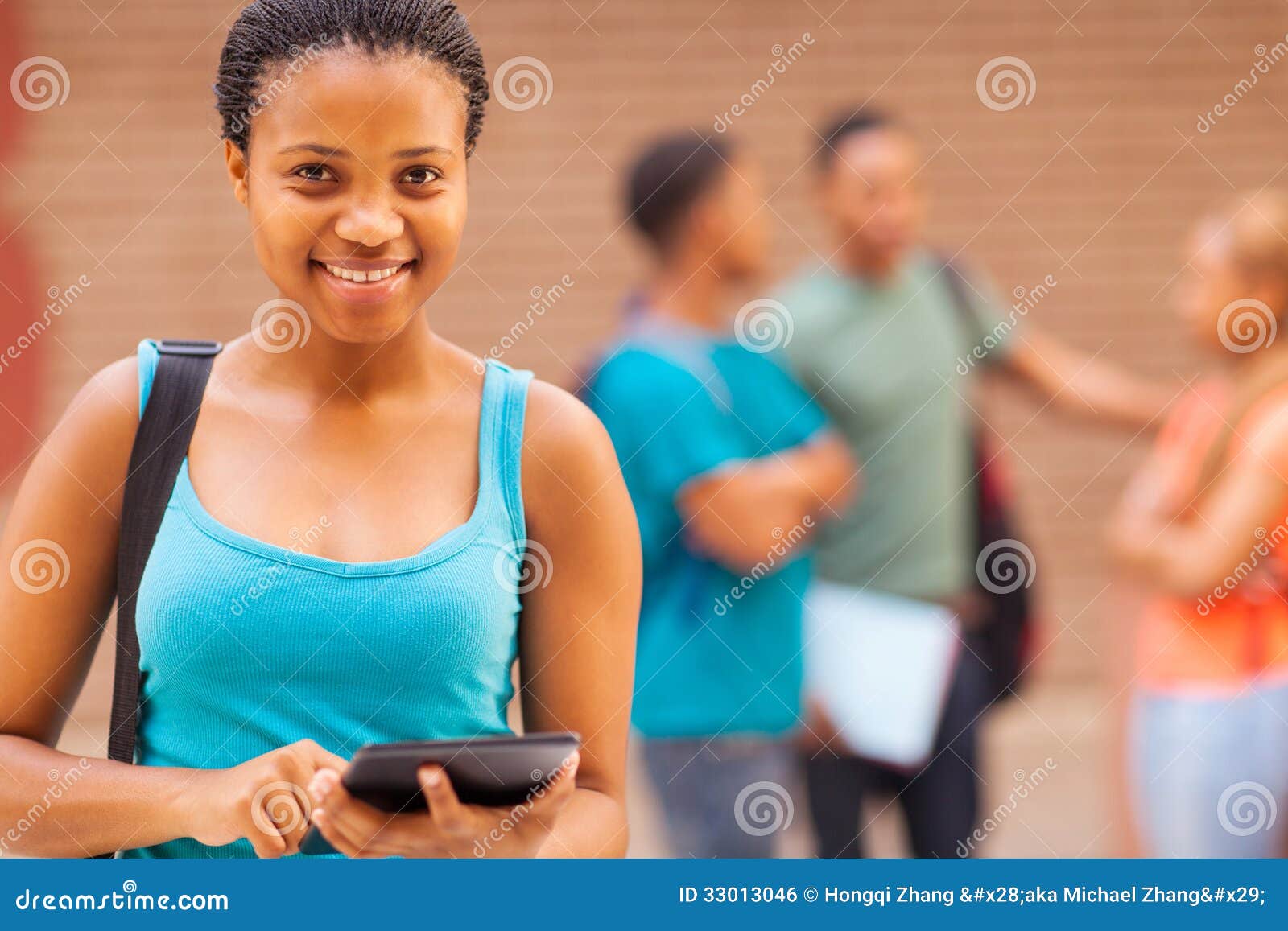African College Student Tablet Stock Photo - Image of joyful, female ...