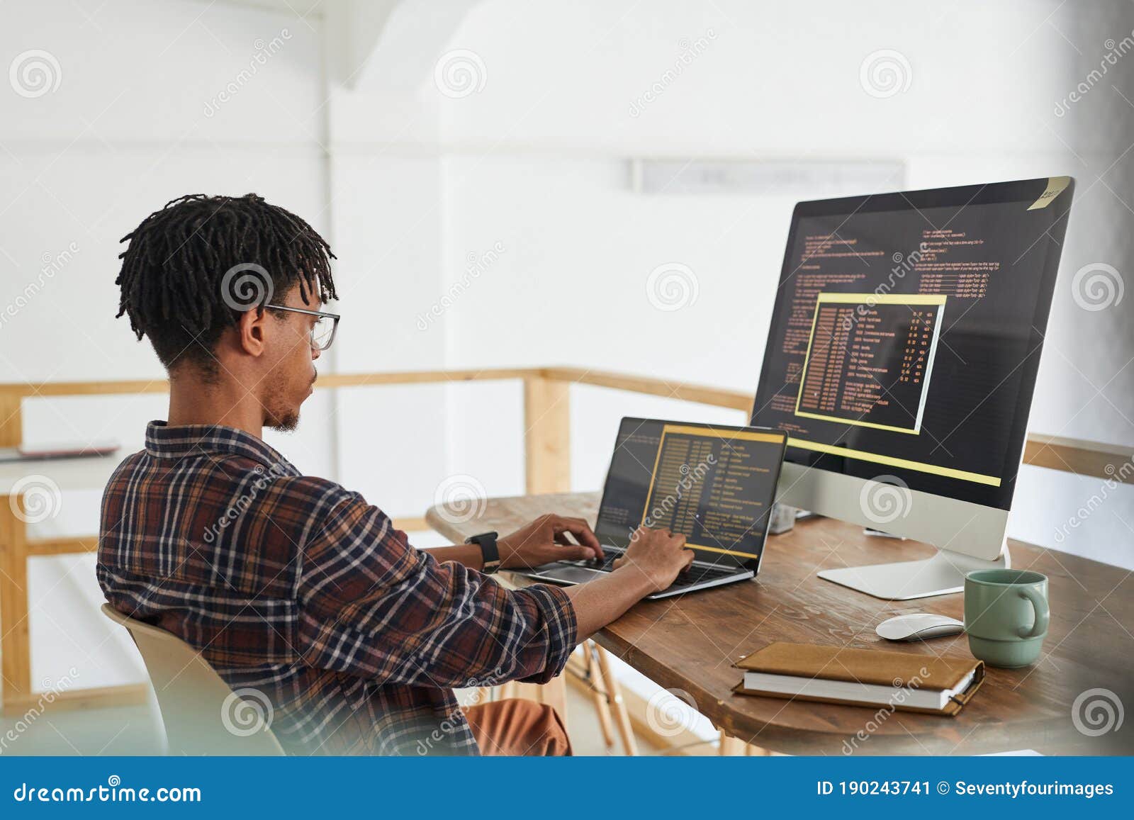 African Computer Programmer Writing Code Stock Image Image Of Code Development 190243741