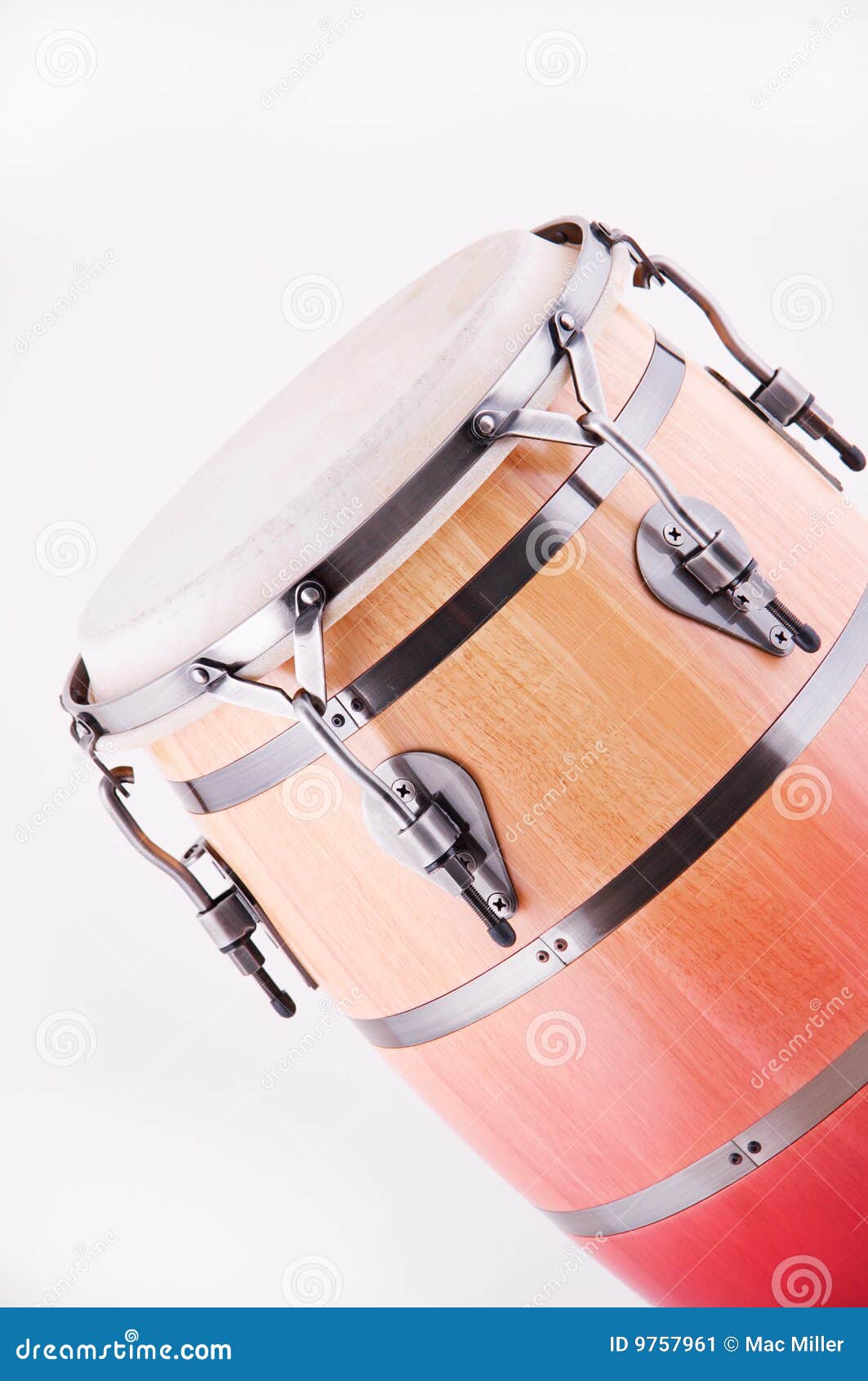 African Conga Drum Isolated On Blue Stock Photography | CartoonDealer ...