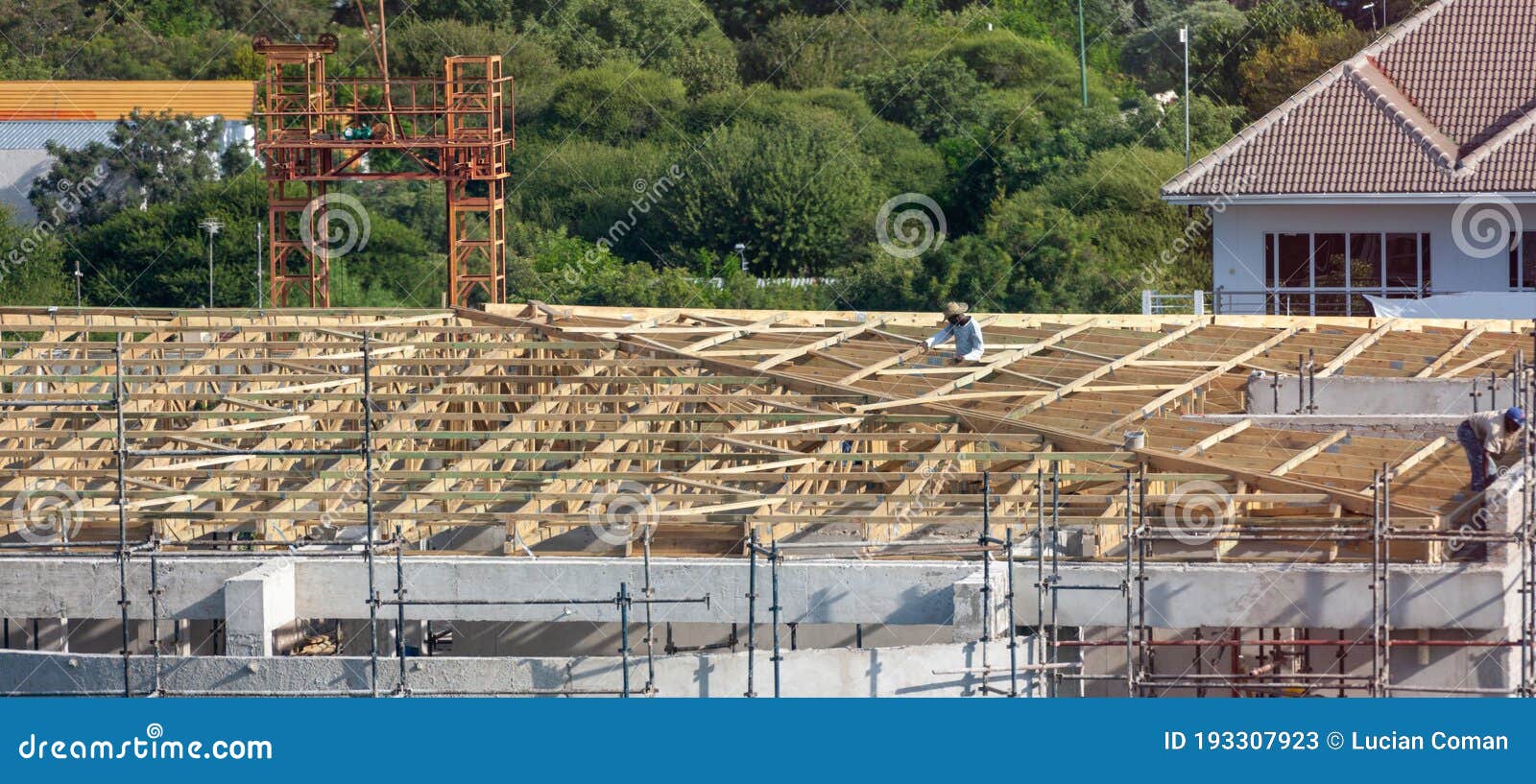 African construction site editorial stock photo. Image of concrete ...