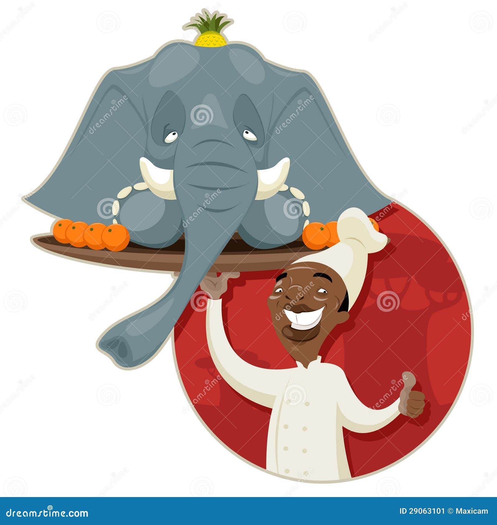 The African Cook Holds Dish of African Cuisine Stock Vector ...