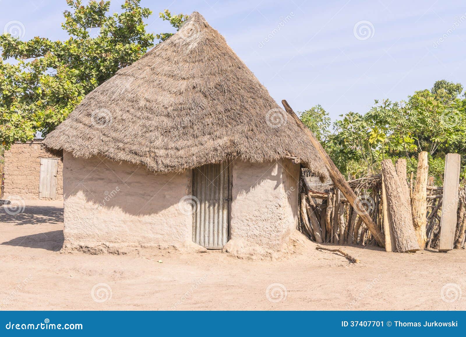 African cottage stock image. Image of gambian, panoramic - 37407701