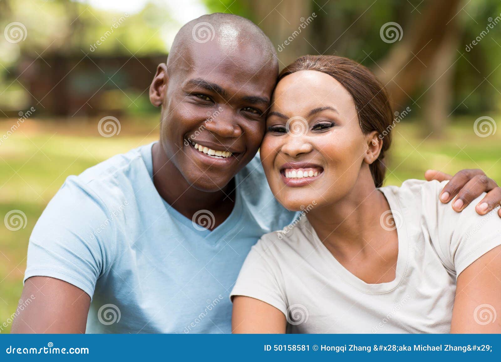 African couple outdoors stock image. Image of bonding - 50158581