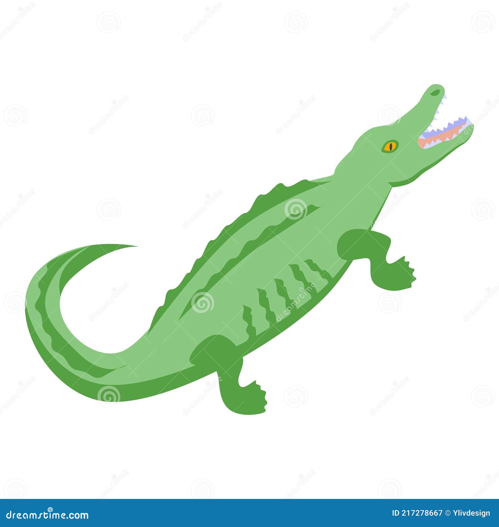 African Crocodile Map Illustration | CartoonDealer.com #125189056