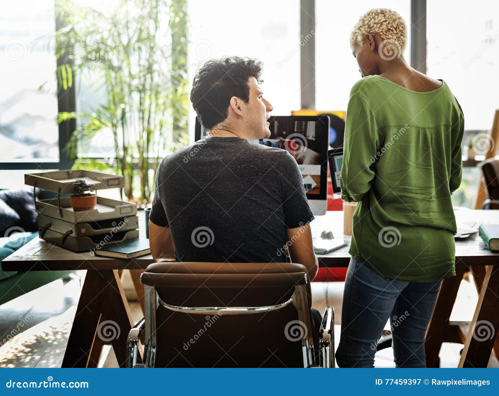 African Descent Brainstorming Working Workplace Concept Stock Image ...