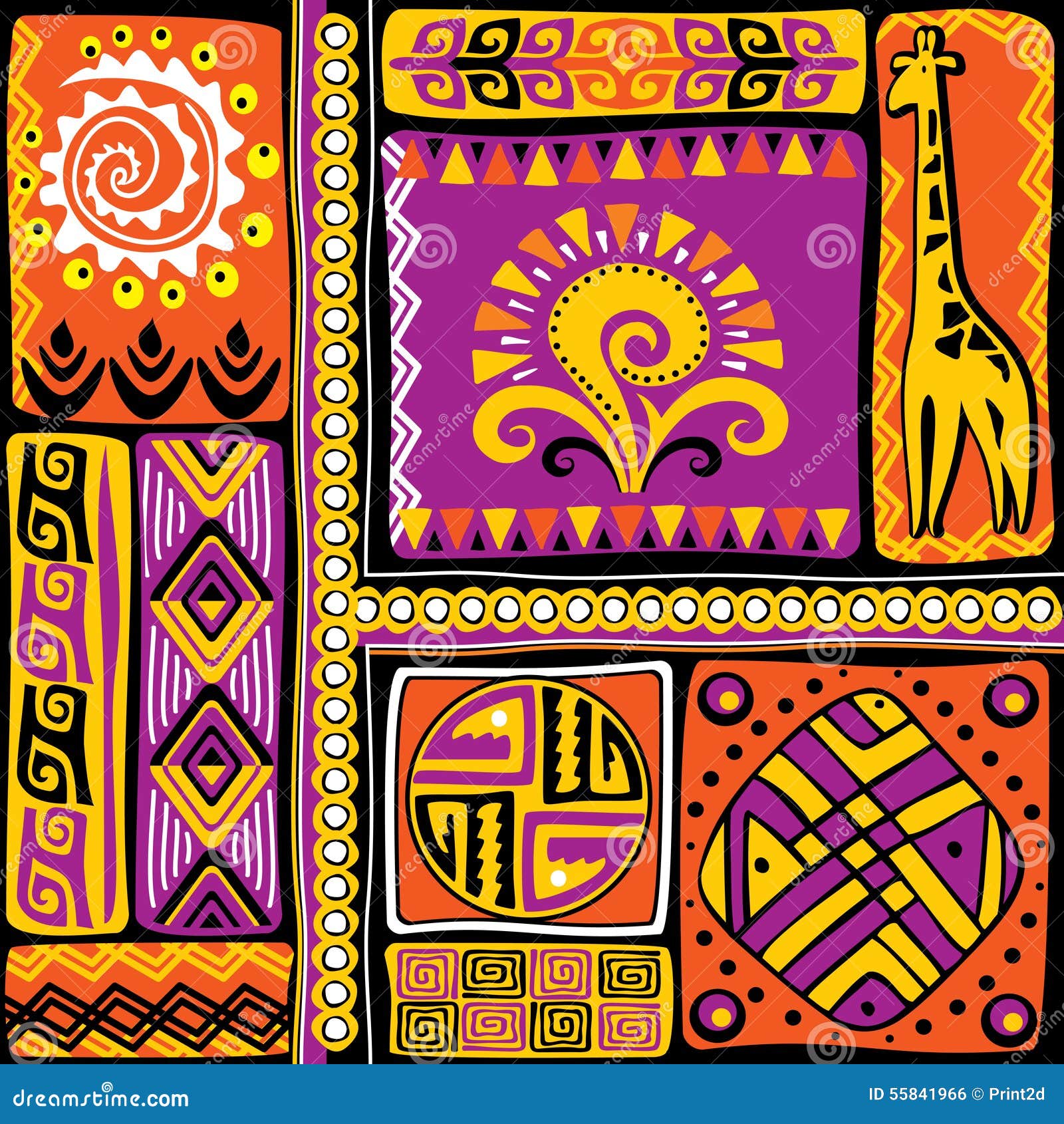 African design elements stock vector. Illustration of culture - 55841966