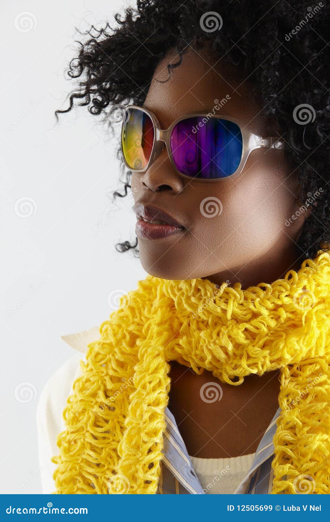 African disco woman. stock image. Image of reflection - 12505699
