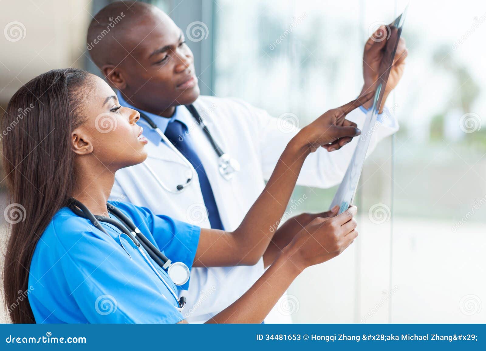 African doctors x-ray stock image. Image of ethnic, male - 34481653