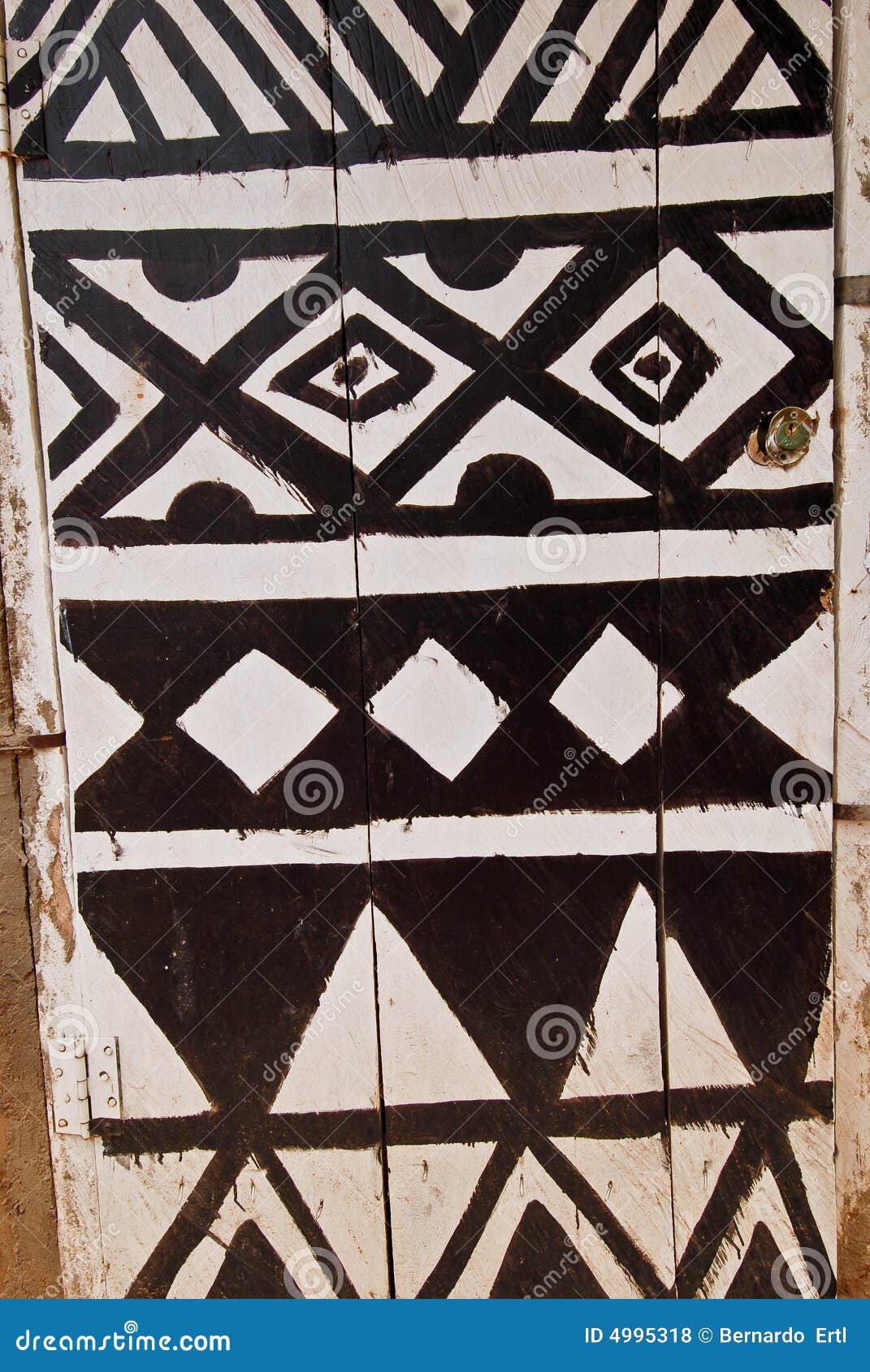 African Door with Tribal Paining Stock Photo - Image of house, heathen ...