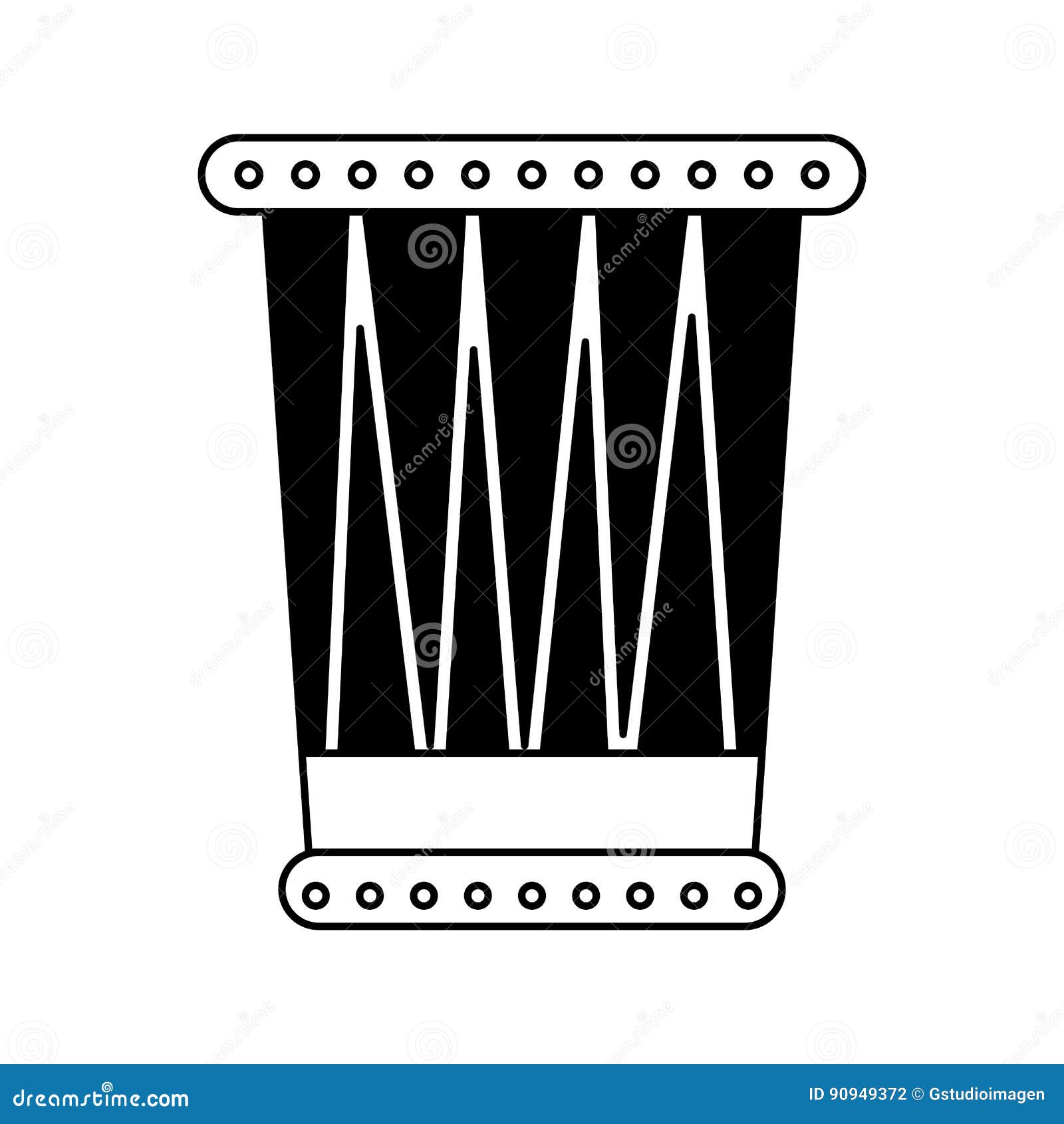 African Drum Instrument Icon Stock Vector - Illustration of festival ...