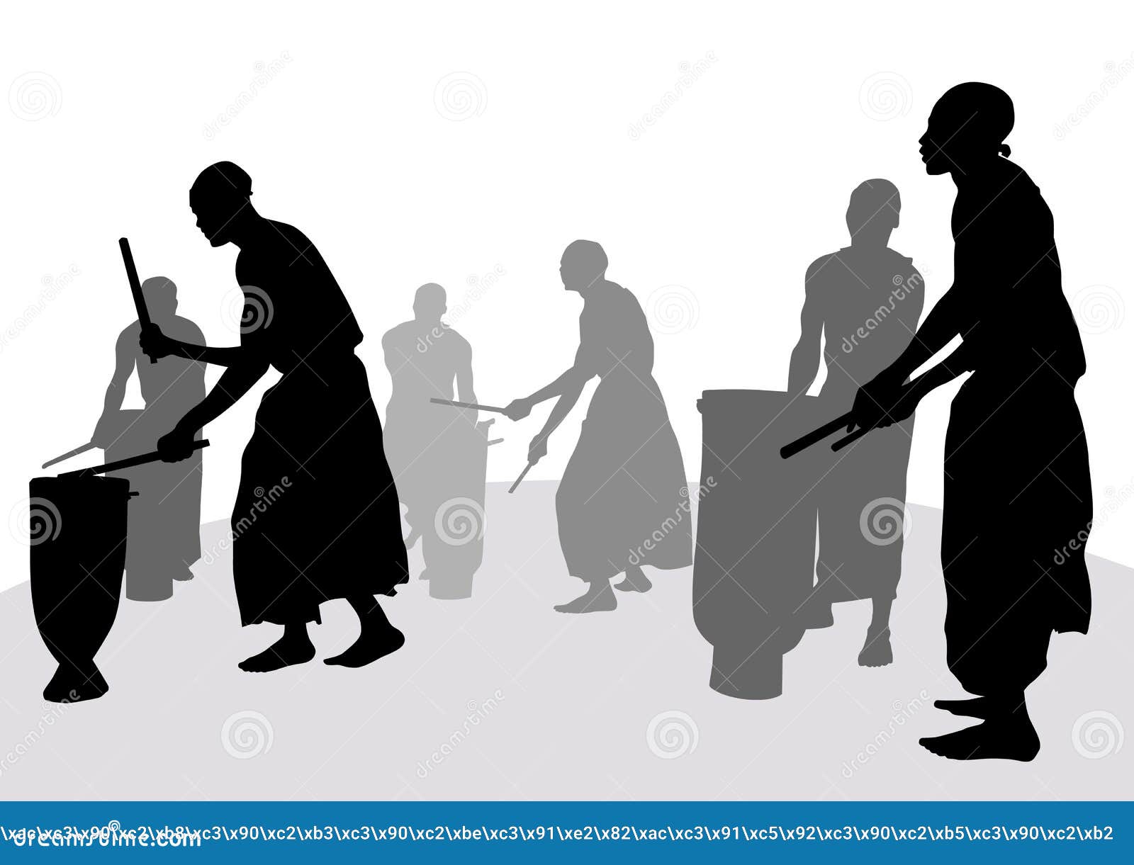 African Drums Vector Illustration. Isolated On White Background ...