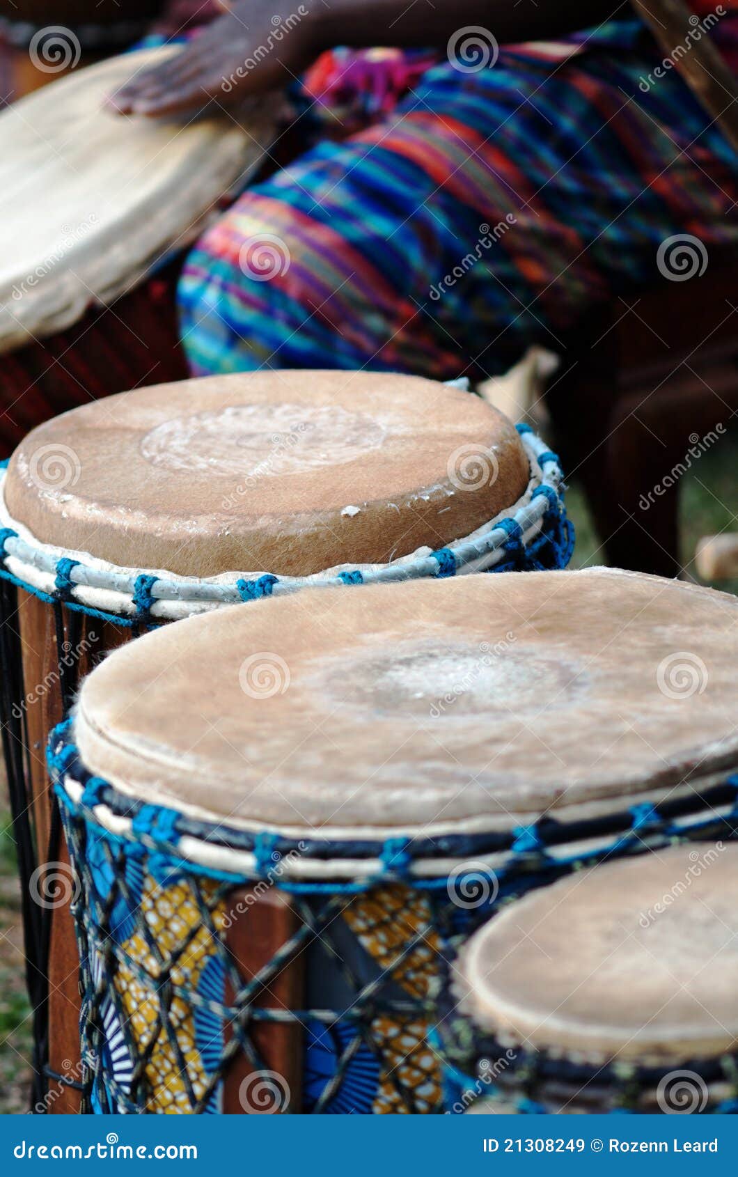 African drums stock image. Image of instruments, colourful - 21308249