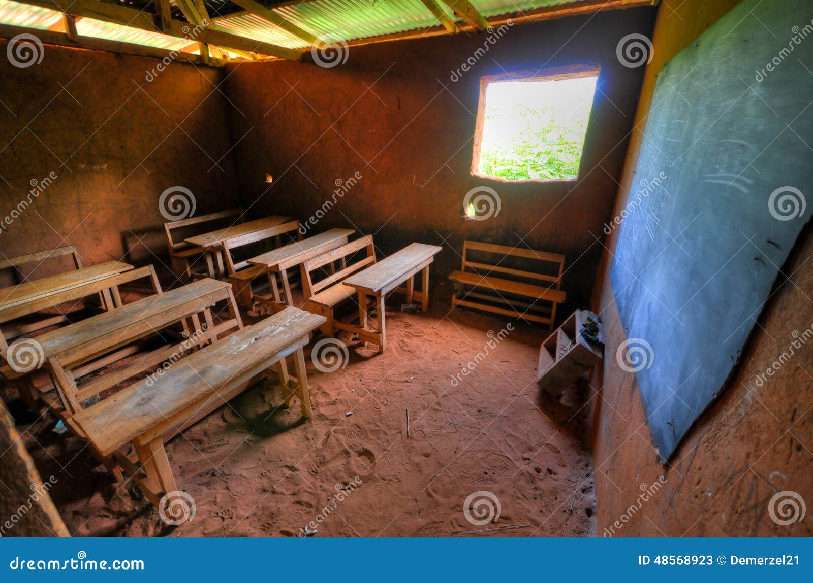 African Elementary School Classroom Stock Image - Image of building ...