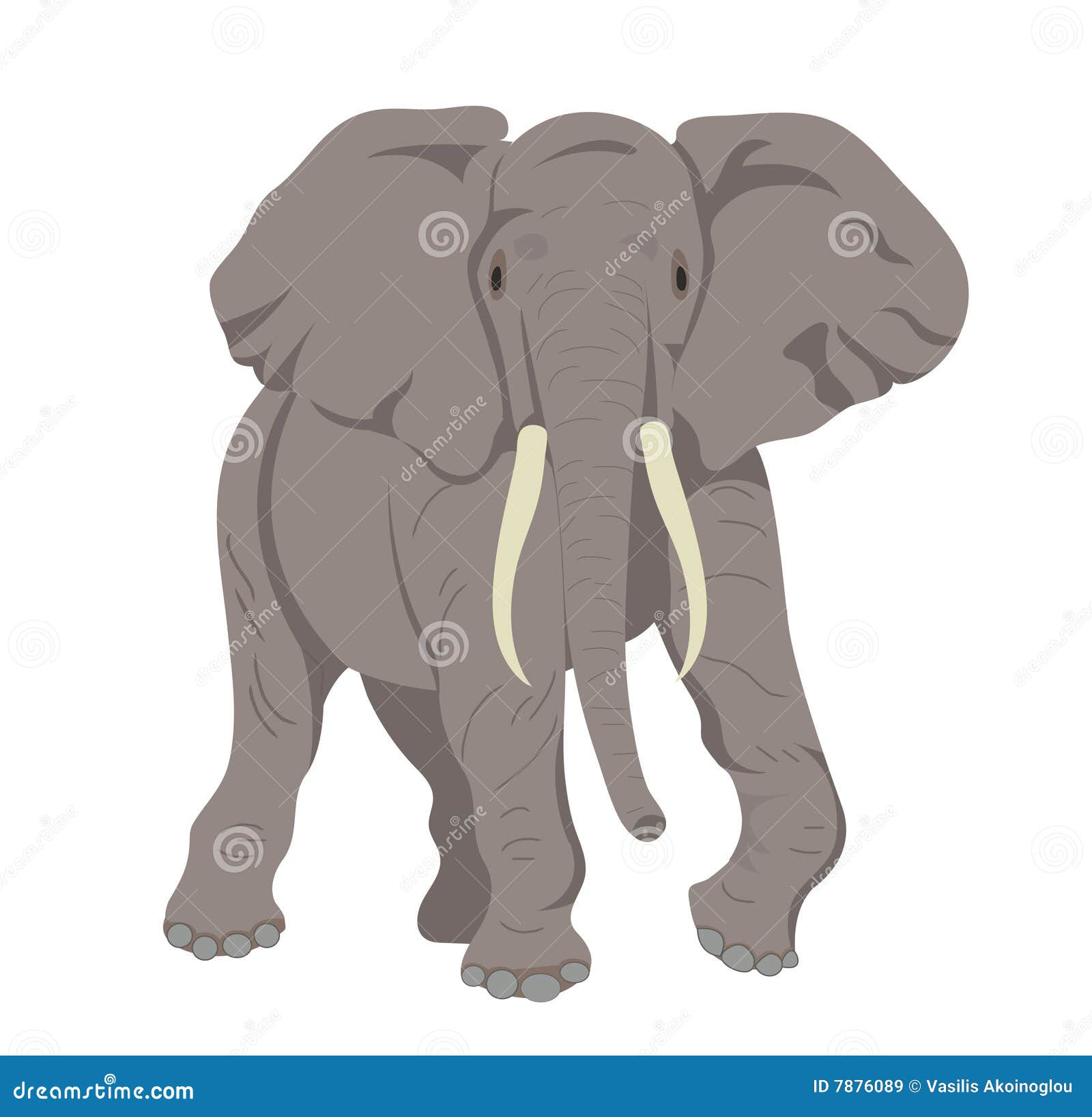 African elephant stock vector. Illustration of nature - 7876089
