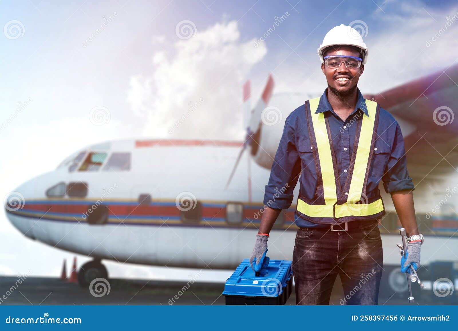 African Engineer Technician Maintenance Man Checking and Fixing the ...